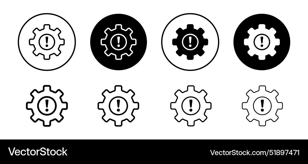 System error or technical fault in factory Vector Image