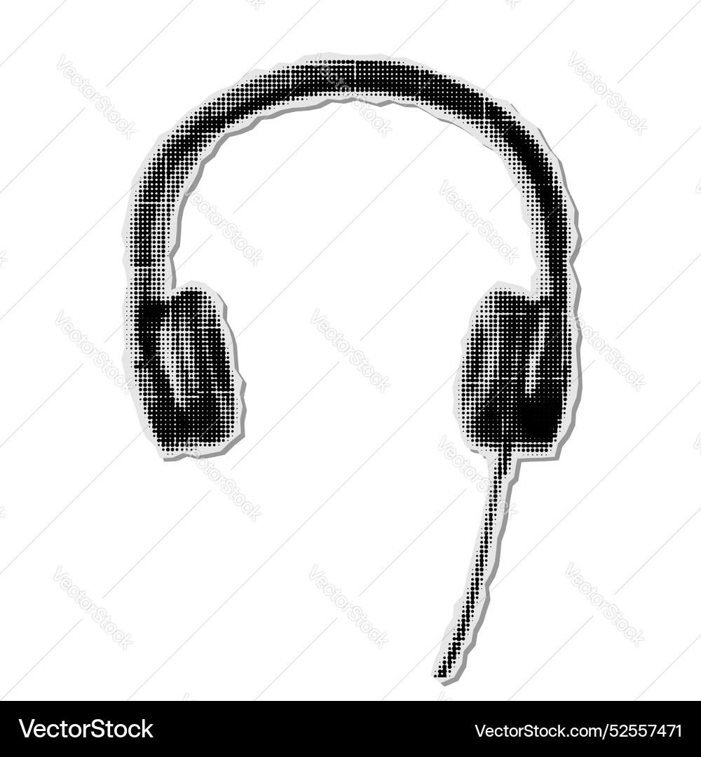 Trendy music paper collage element vintage Vector Image