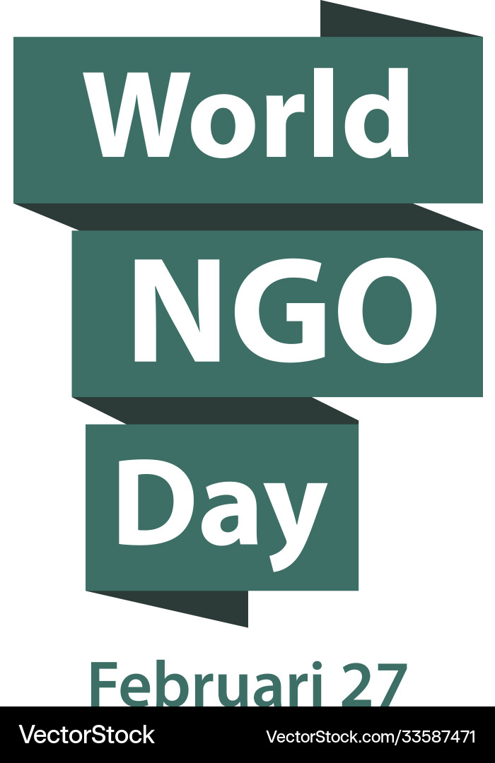 World ngo day template design Royalty Free Vector Image