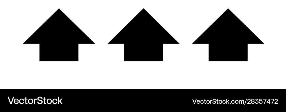 Arrow top design set isolated Royalty Free Vector Image