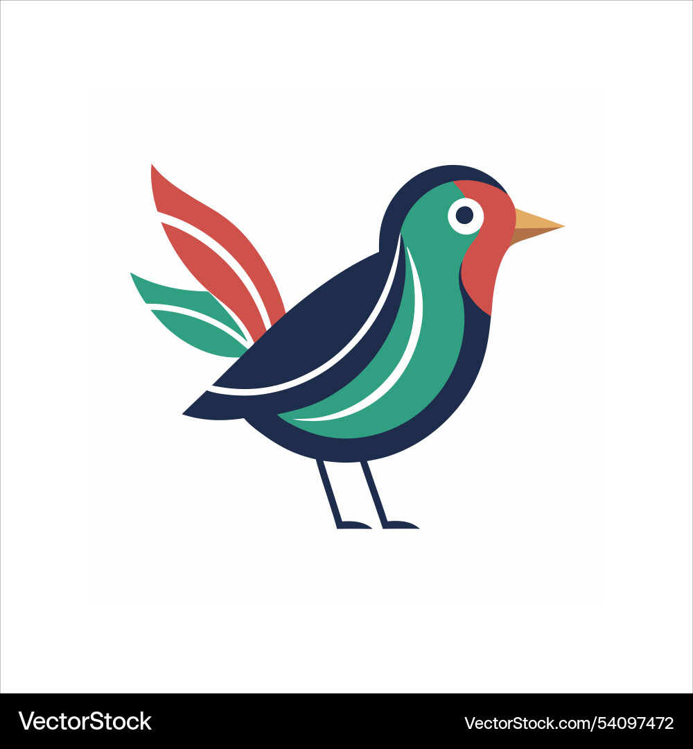 Bird icon creative handcrafted design Royalty Free Vector