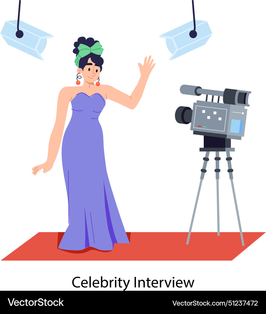 Celebrity interview Royalty Free Vector Image - VectorStock