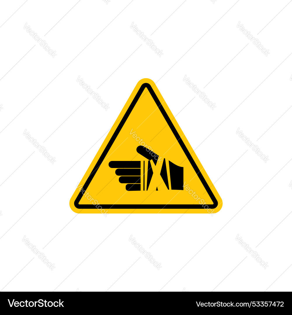 Chemical burns hazard sign icon set caution Vector Image