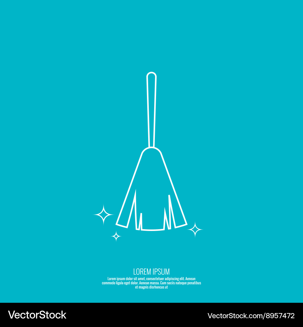 Icon hand brooms Royalty Free Vector Image - VectorStock