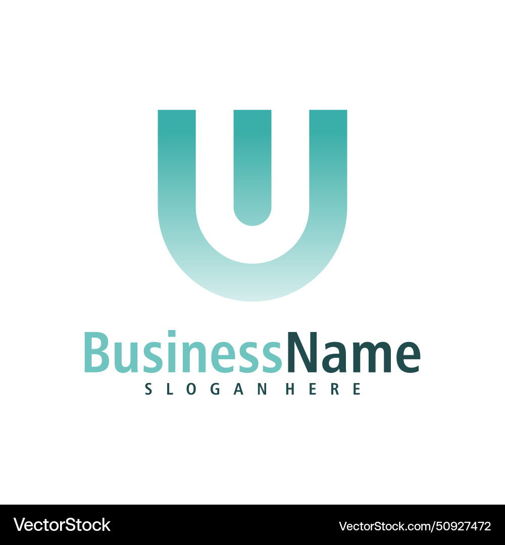 Letter u logo design creative initial Royalty Free Vector
