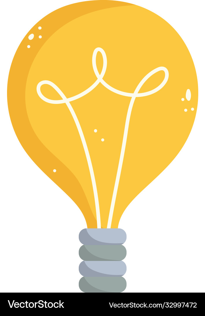 Light bulb electricity power energy cartoon Vector Image