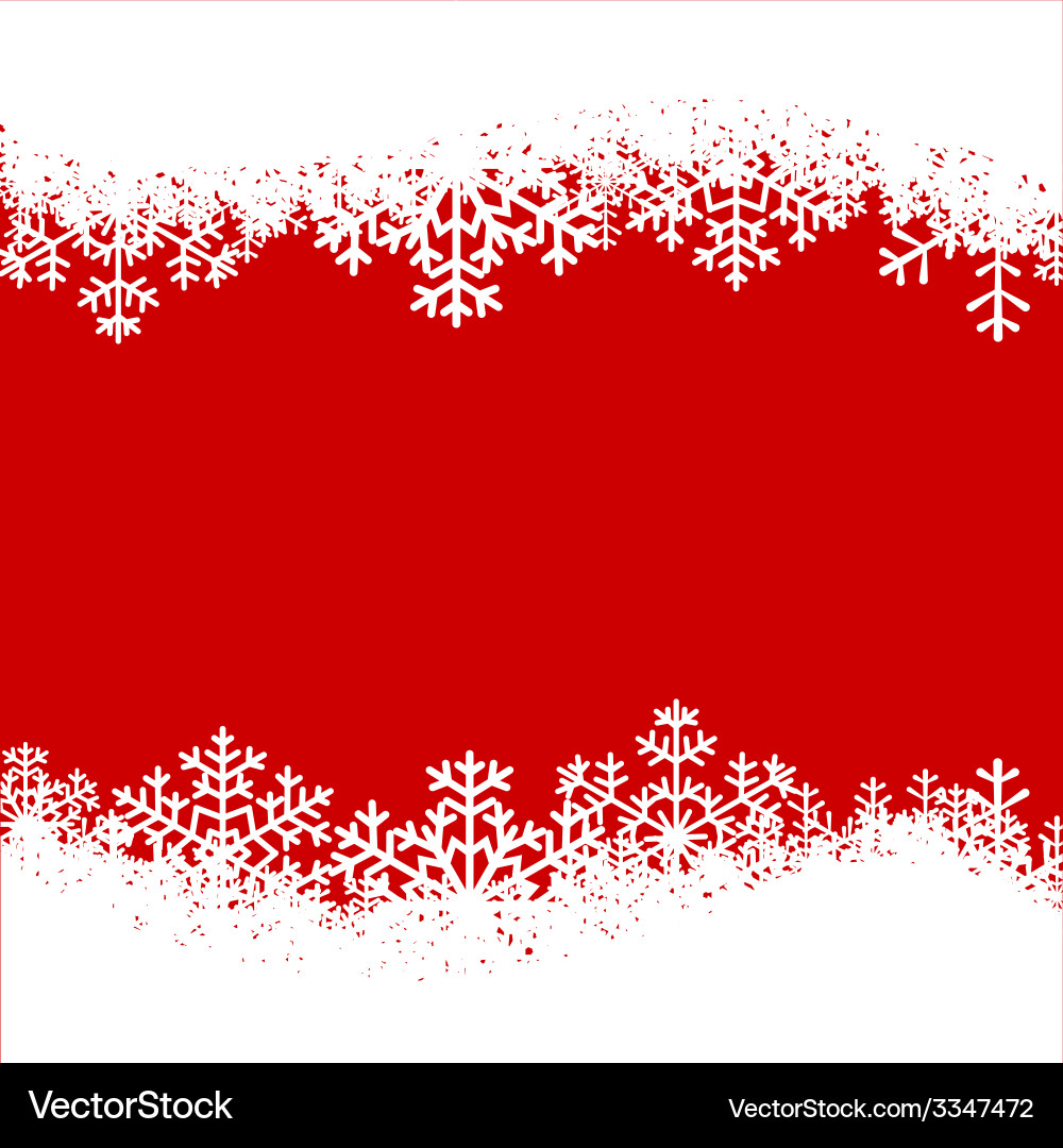 Red Snowflake Winter Background Royalty Free Vector Image