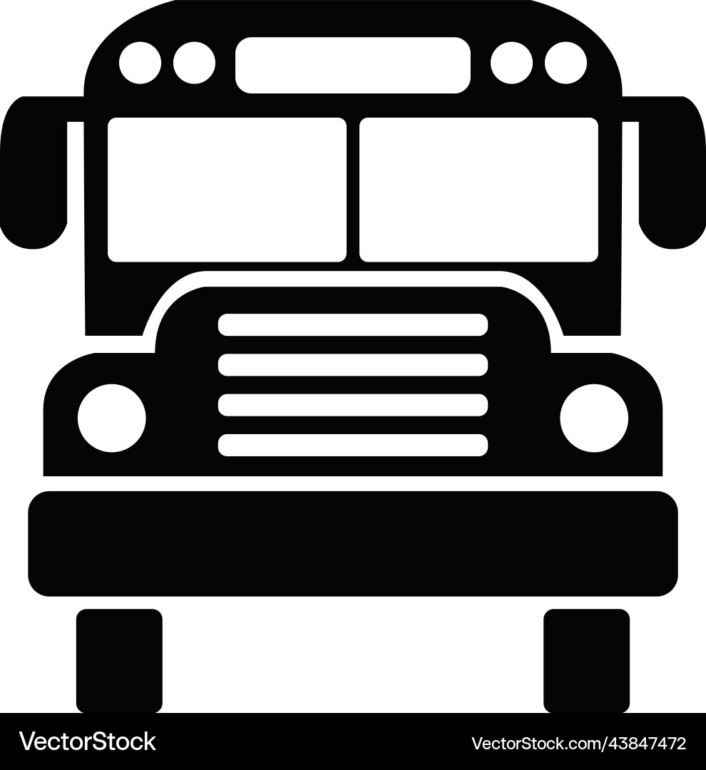 School bus transport student icon Royalty Free Vector Image