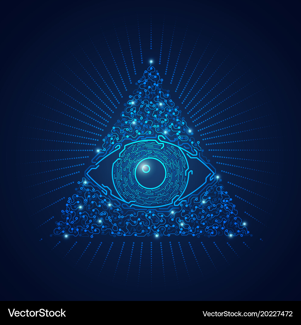 Triangel eye Royalty Free Vector Image - VectorStock