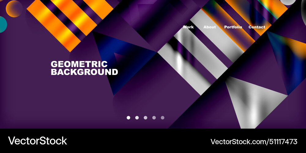 A geometric background with purple orange Vector Image