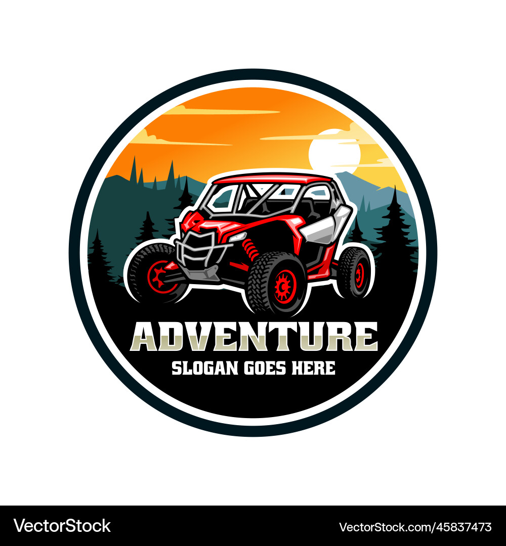 Adventure buggy vehicle logo Royalty Free Vector Image