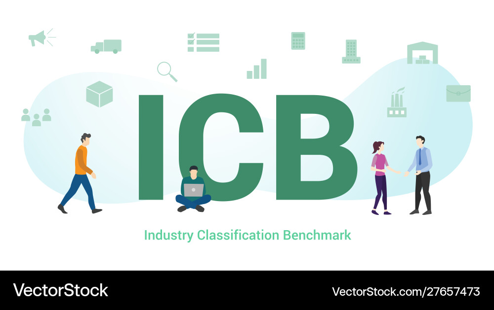 Icb industry classification benchmark concept Vector Image