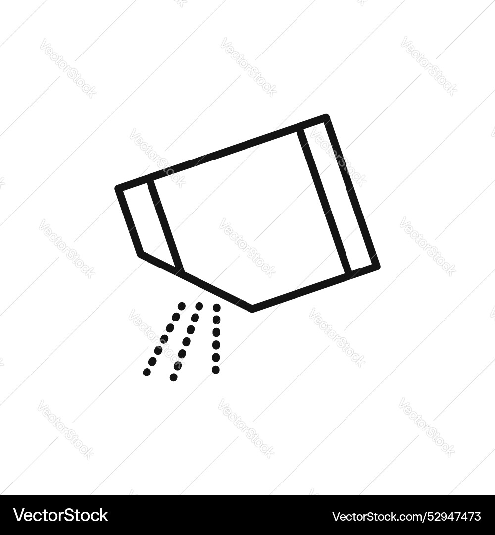 Packet soluble powder icon symbol on white Vector Image