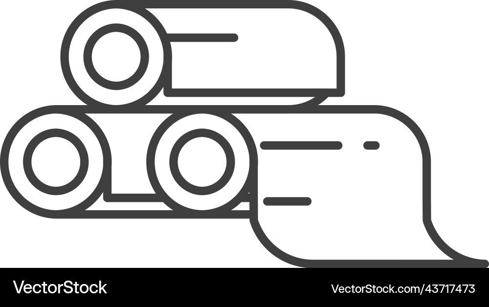 Textile rolls of fabric warehouse shop Royalty Free Vector