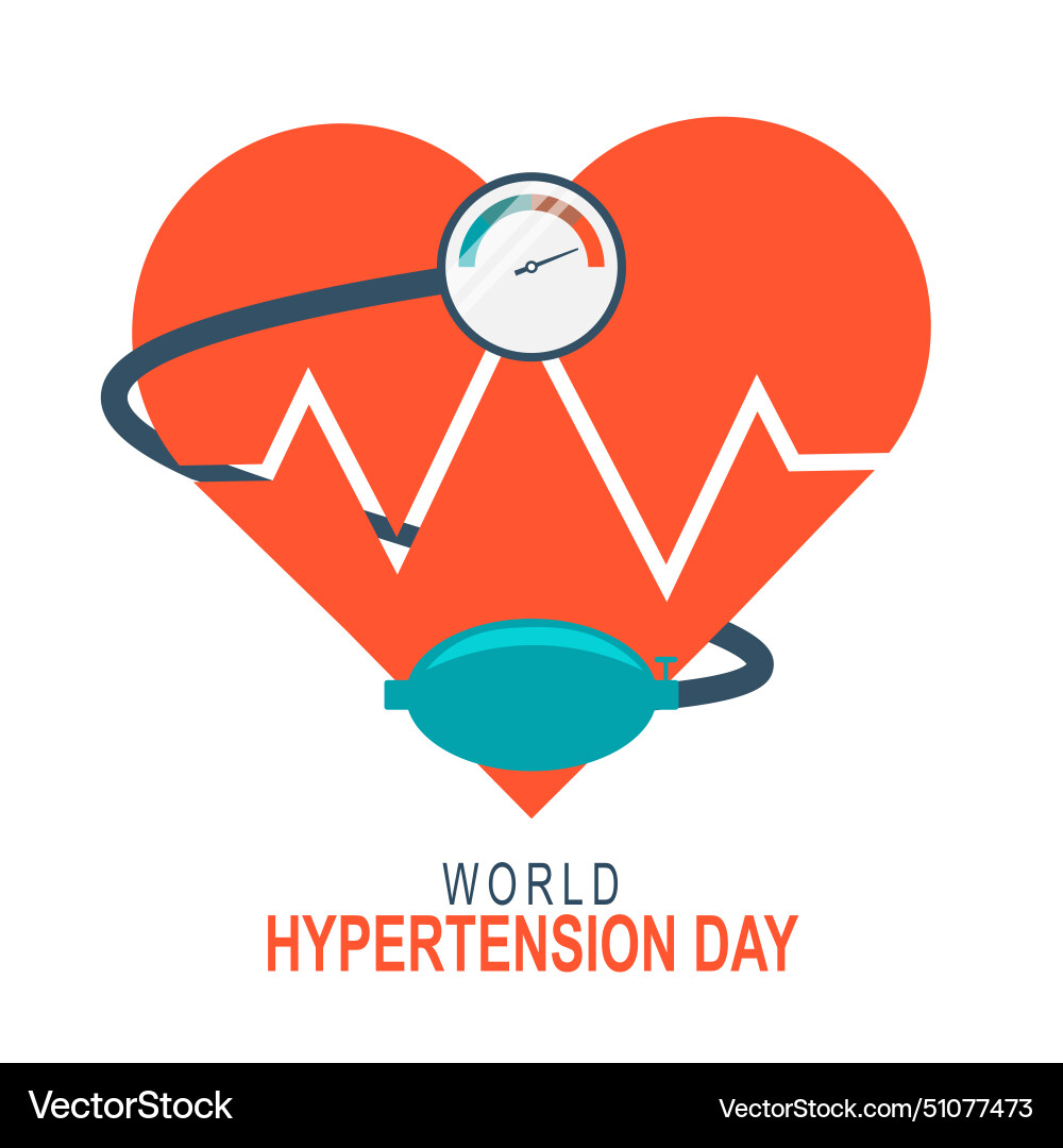 World hypertension day background Royalty Free Vector Image