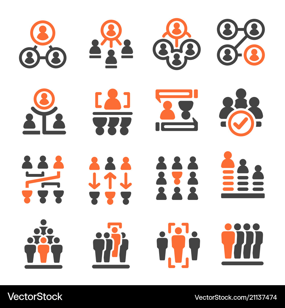People management icon Royalty Free Vector Image