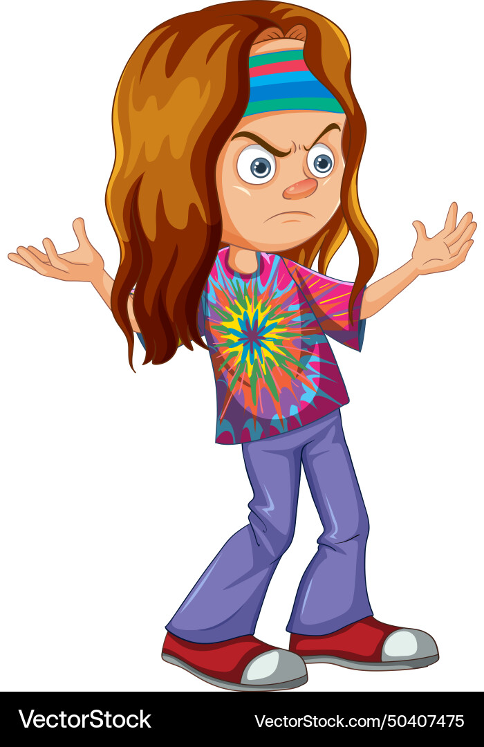 Cartoon girl with a puzzled expression Royalty Free Vector