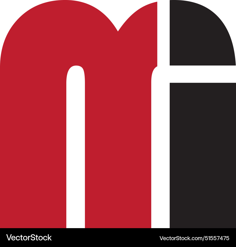 Mi logo designm letter logomi luxury Royalty Free Vector
