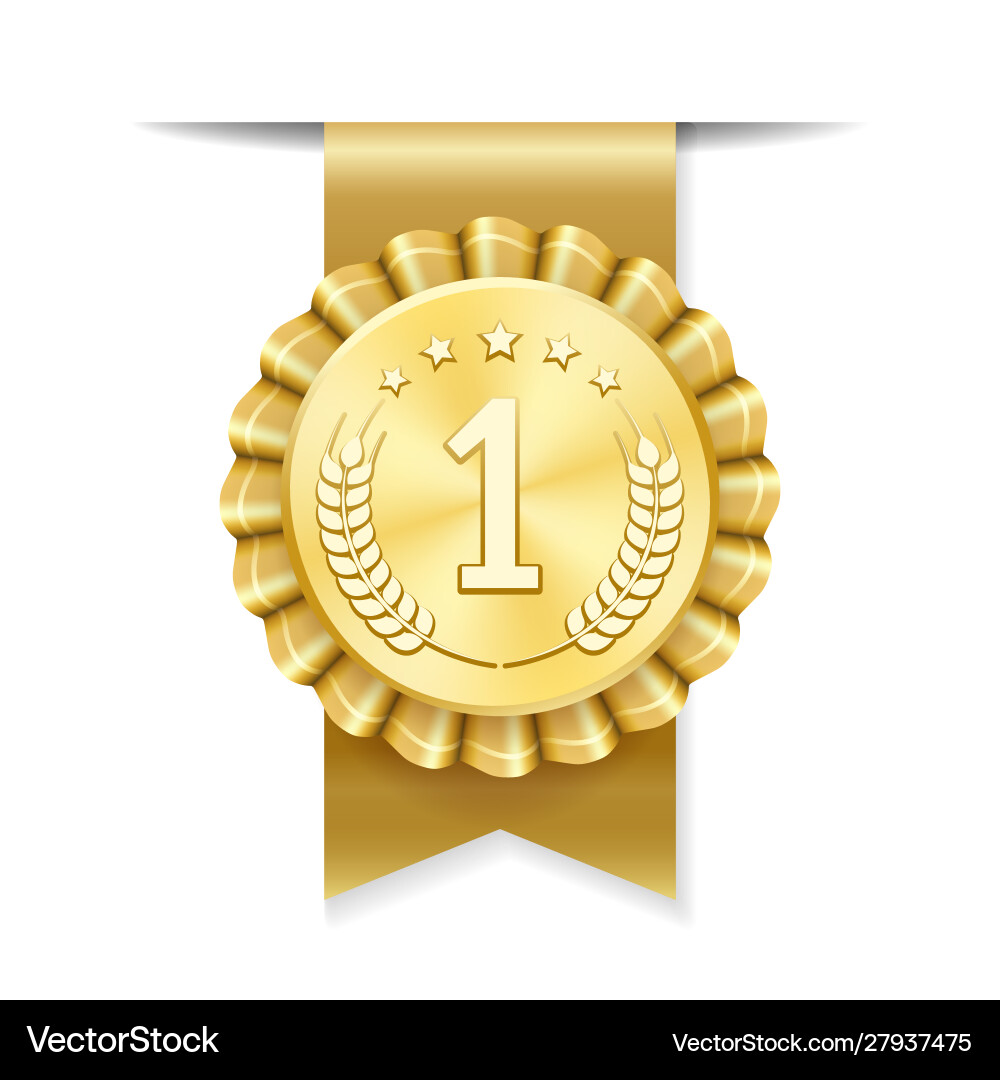 No 1 badge Royalty Free Vector Image - VectorStock