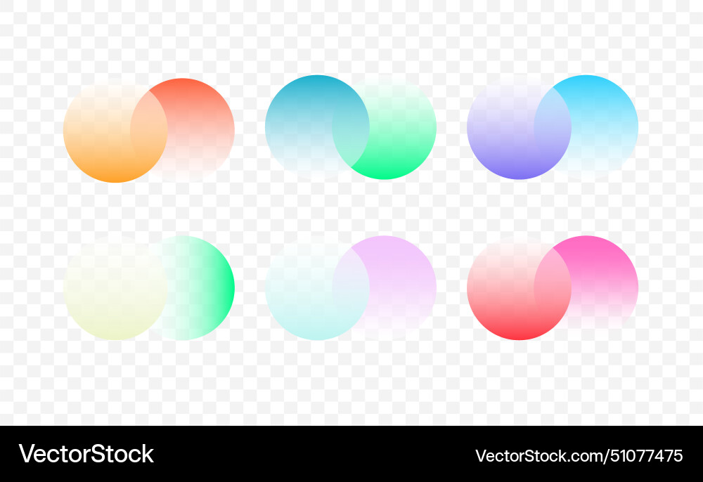 Transparent graphic design circles element Vector Image