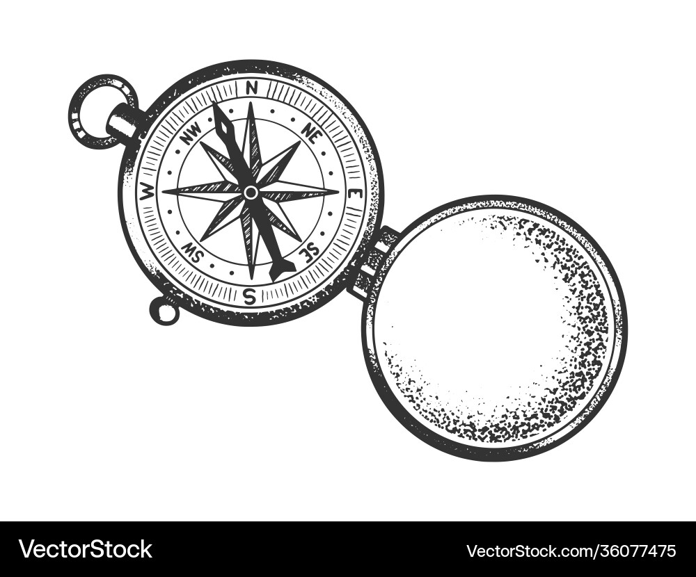 Old Compass Drawing