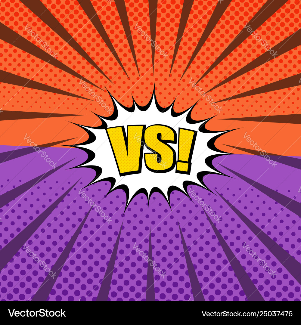 Comic duel and fight concept Royalty Free Vector Image