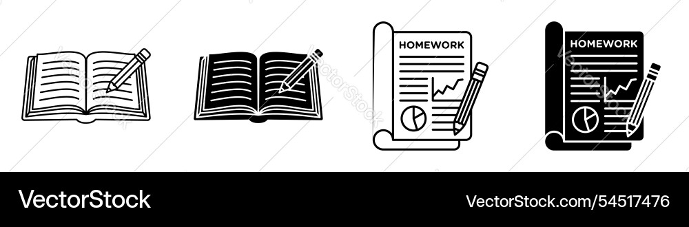 Homework icon Royalty Free Vector Image - VectorStock