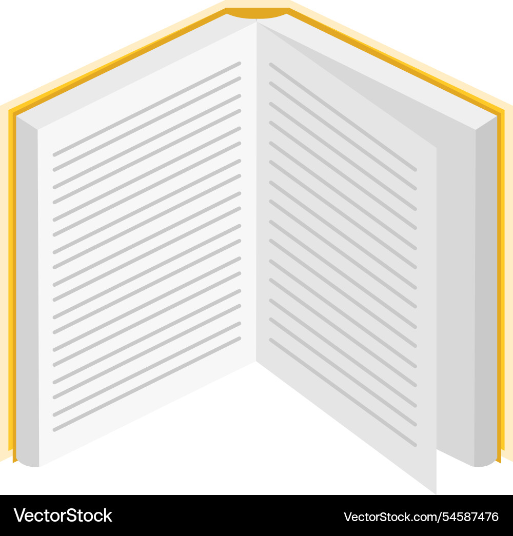 Open book displaying lines of text inviting Vector Image
