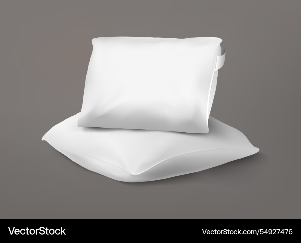 Realistic pillow cushions stack for bedroom Vector Image