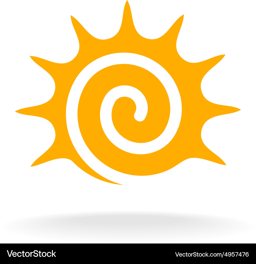 Sun spiral logo Royalty Free Vector Image - VectorStock
