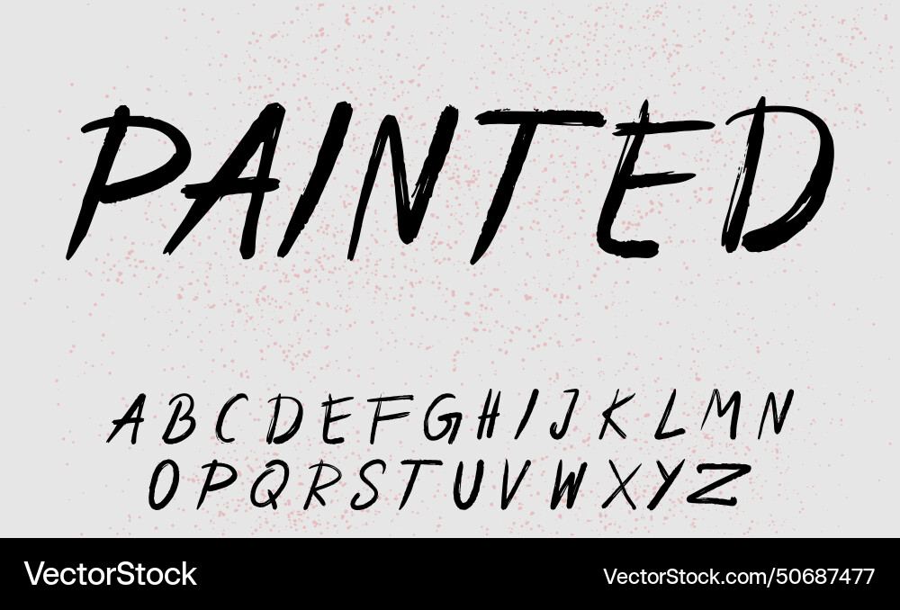 Artisan strokes - painterly display font Vector Image
