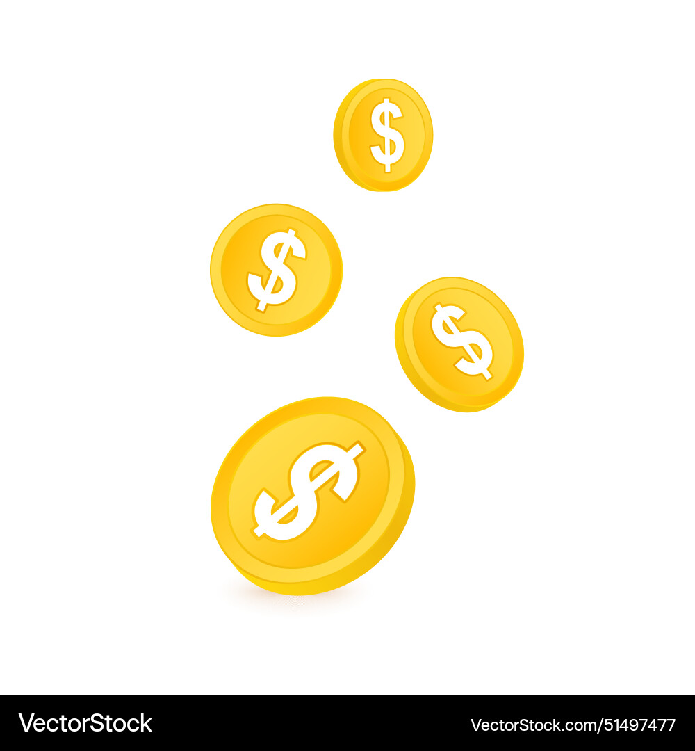 Coins money Royalty Free Vector Image - VectorStock