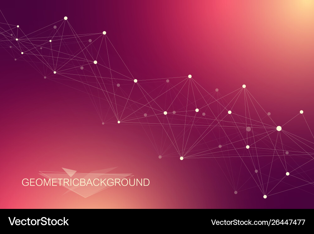 Complex Geometric Network Background Royalty Free Vector