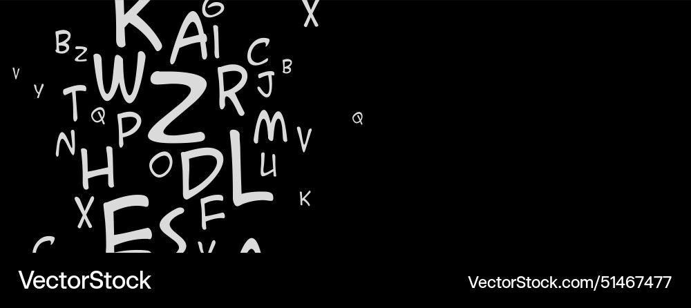 Creative and modern background with letters Vector Image