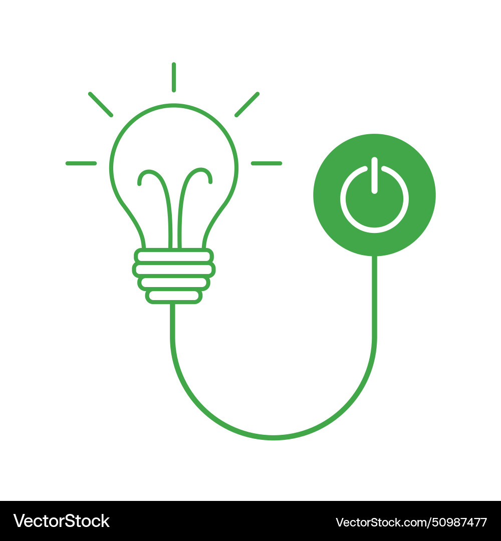 Turn off the light save energy concept touch Vector Image