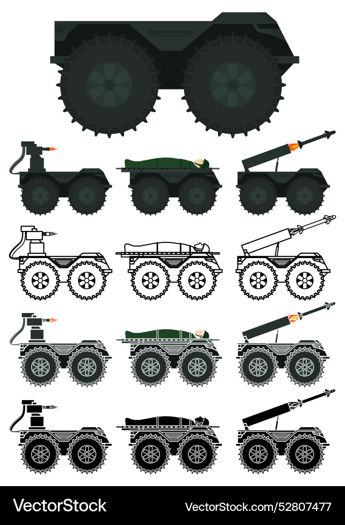 Unmanned ground vehicle ugv mission Royalty Free Vector
