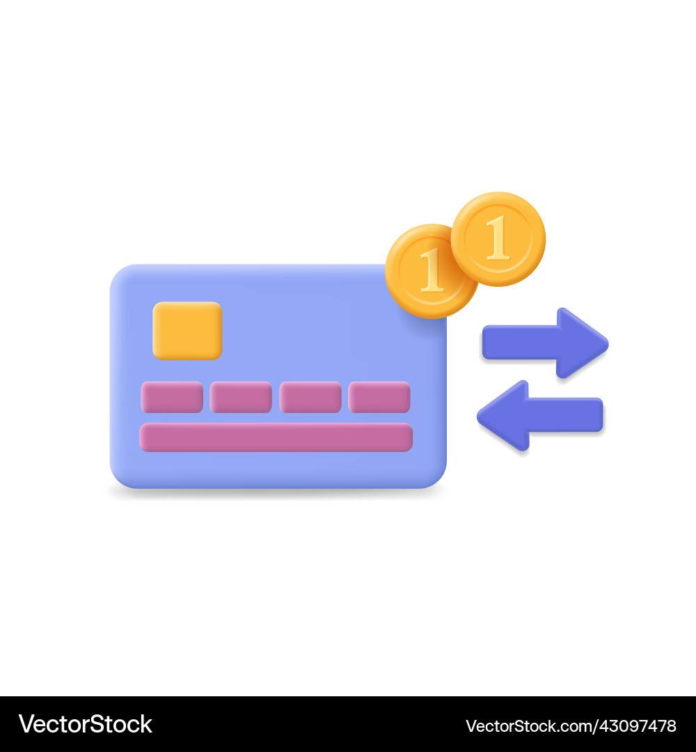 Automatic payment icon bank card transaction Vector Image