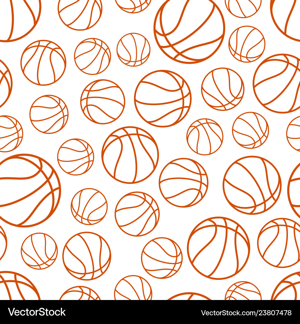 Basketball seamless pattern Royalty Free Vector Image