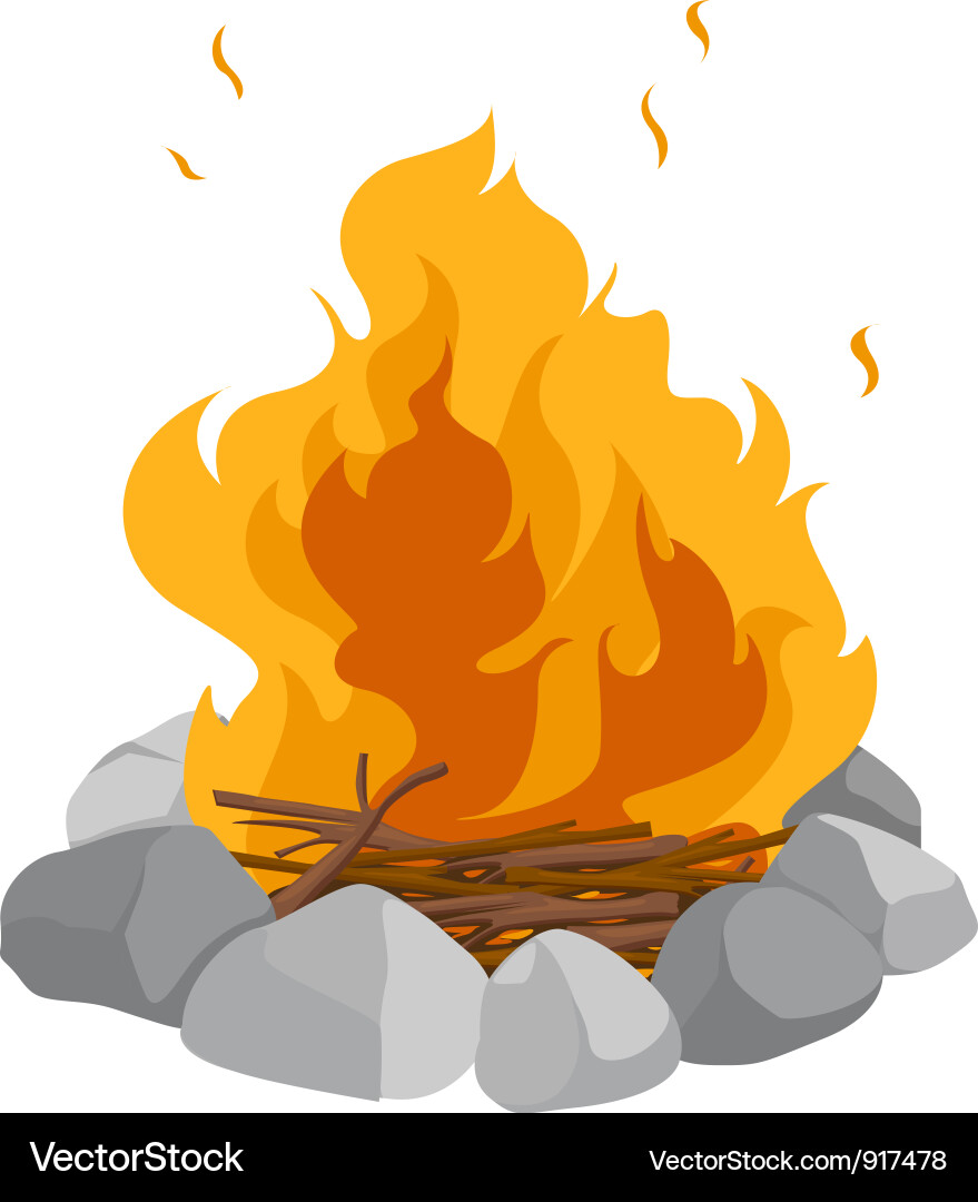 Campfire Royalty Free Vector Image - VectorStock