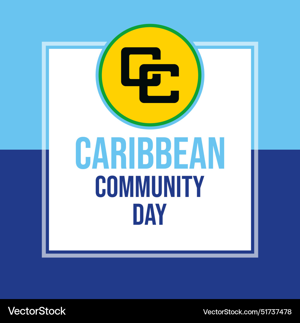Caribbean community day poster Royalty Free Vector Image
