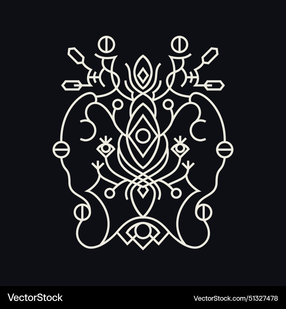 Geometry elegant forest of vision Royalty Free Vector Image