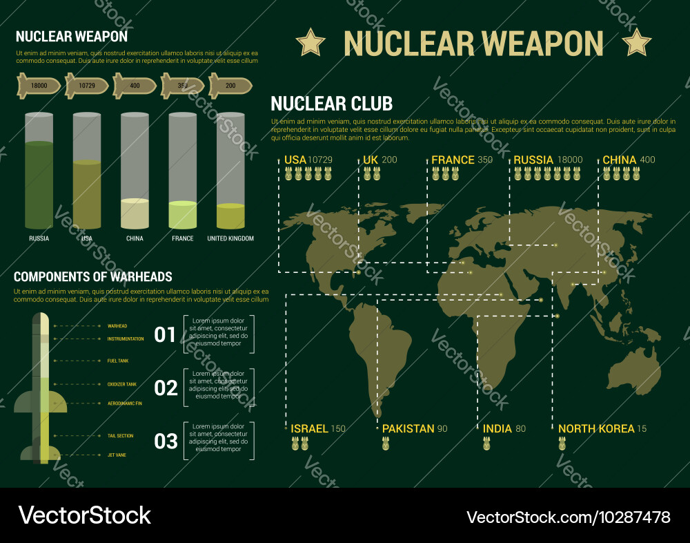 Military infographic charts poster template Vector Image