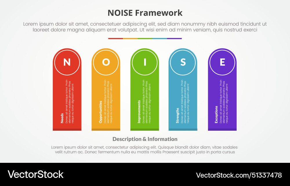 Noise analysis model infographic concept Vector Image