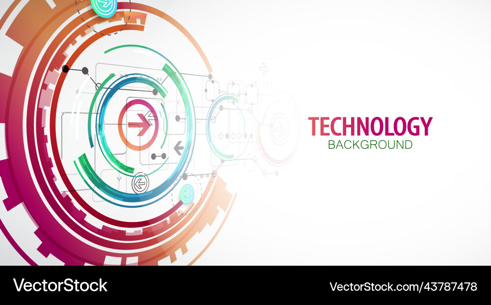 Perspective hi-tech digital technology Royalty Free Vector