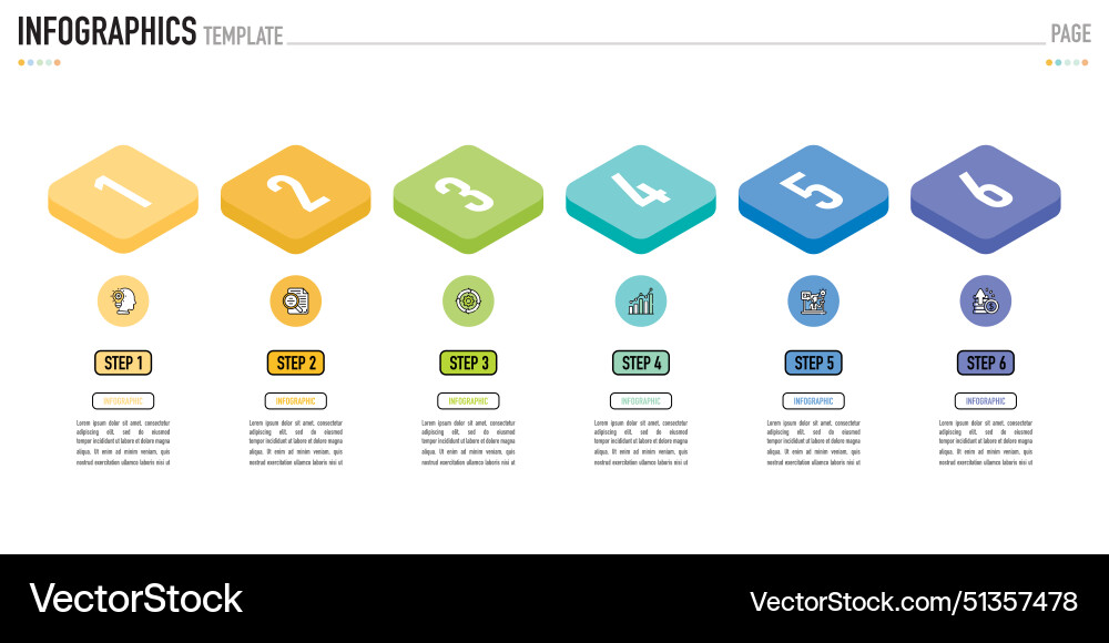 Rectangular isometric infographic for business Vector Image