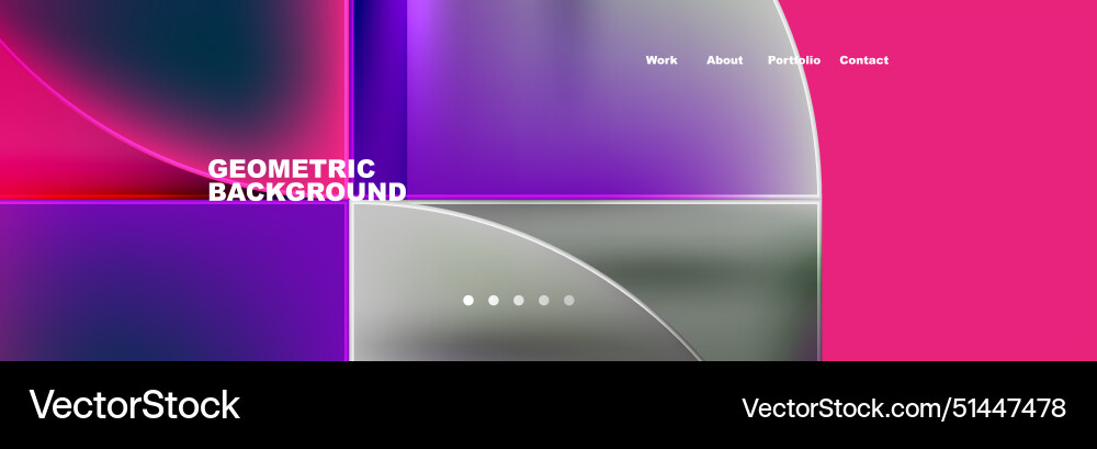 Round triangles and squares web site page template