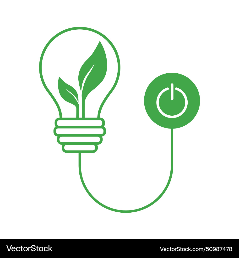 Save energy concept switch off electric button Vector Image