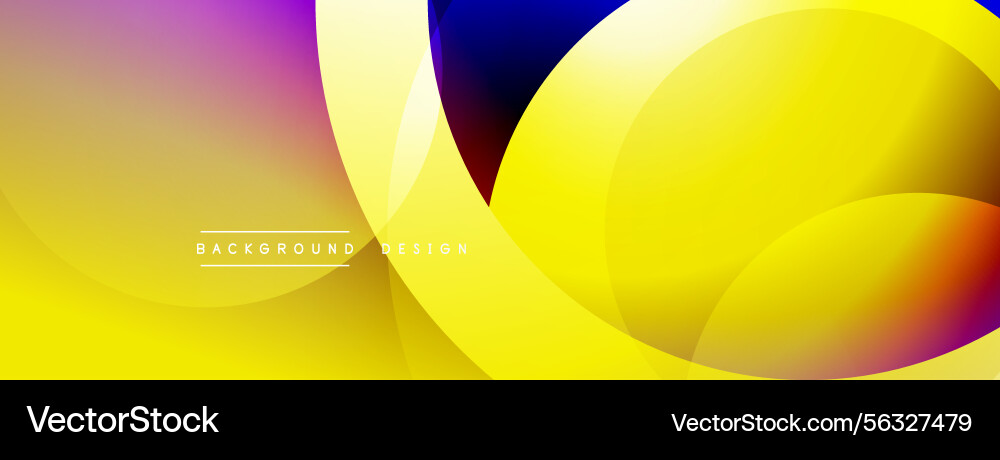 Abstract vibrant design features overlapping Vector Image