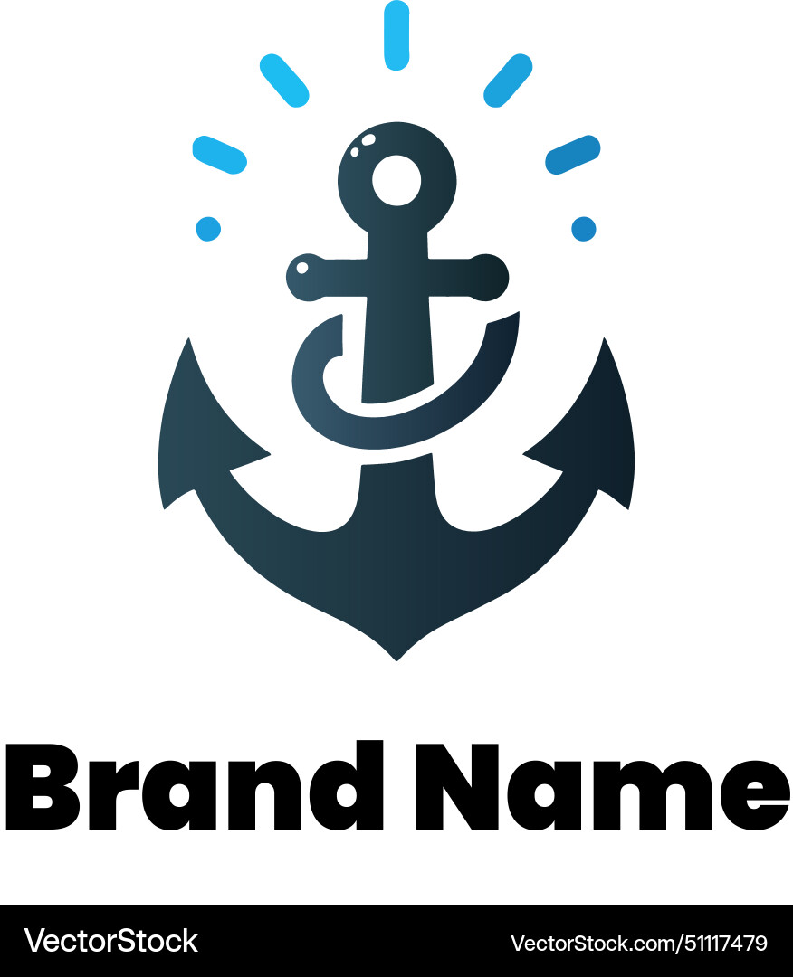 Anchor logo Royalty Free Vector Image - VectorStock