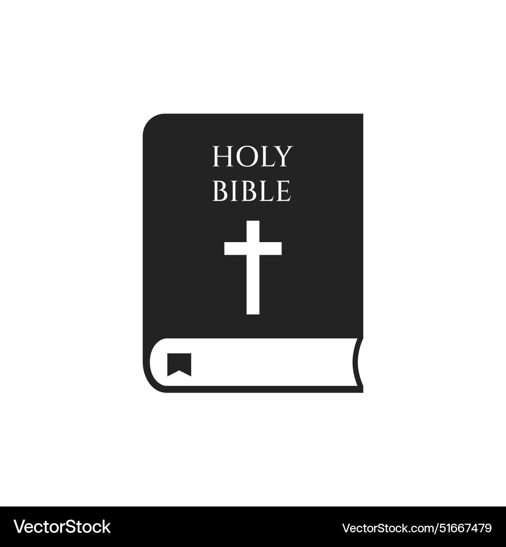 Bible book icon on white background Royalty Free Vector